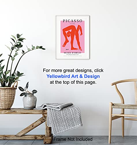 Pablo Picasso Wall Art - Pablo Picasso Poster - Pablo Picasso Prints - Gallery Wall Art - Museum Poster - Mid-Century Modern Decor - Abstract Art - Minimalist Wall Decor - Art Gifts for Women - 8x10