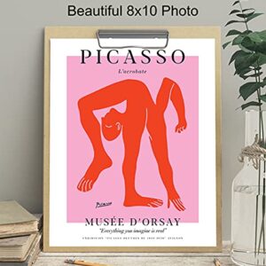 Pablo Picasso Wall Art - Pablo Picasso Poster - Pablo Picasso Prints - Gallery Wall Art - Museum Poster - Mid-Century Modern Decor - Abstract Art - Minimalist Wall Decor - Art Gifts for Women - 8x10