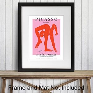 Pablo Picasso Wall Art - Pablo Picasso Poster - Pablo Picasso Prints - Gallery Wall Art - Museum Poster - Mid-Century Modern Decor - Abstract Art - Minimalist Wall Decor - Art Gifts for Women - 8x10