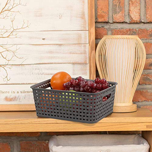 Rinboat Multi-Colored Plastic Storage Baskets, Office Drawer Organizer Baskets, 6 Packs, F