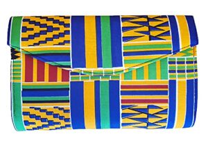 kente akoma african print clutch purse