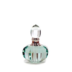 kechu delicate green empty crystal perfume bottle refillable glass 3ml transparent green decor