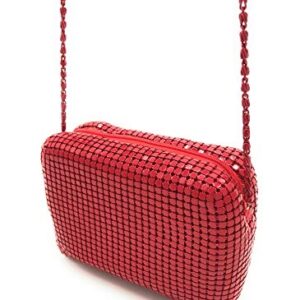 Women's Metal Mesh Evening bag (Red)