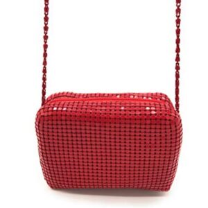 Women's Metal Mesh Evening bag (Red)