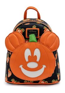 loungefly disney mickey-o-lantern womens double strap shoulder bag purse