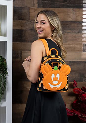 Loungefly Disney Mickey-O-Lantern Womens Double Strap Shoulder Bag Purse