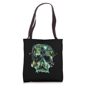 disney villains skull mashup tote bag