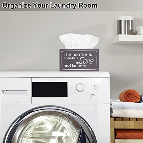 Dryer Sheet Holder for Laundry Room Decor, Dryer Sheets Dispenser Fabric Softener Dispensing Container 2 Side