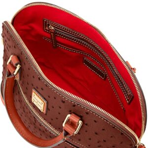 Dooney & Bourke Ostrich Domed Zip Satchel