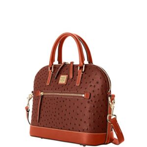 Dooney & Bourke Ostrich Domed Zip Satchel