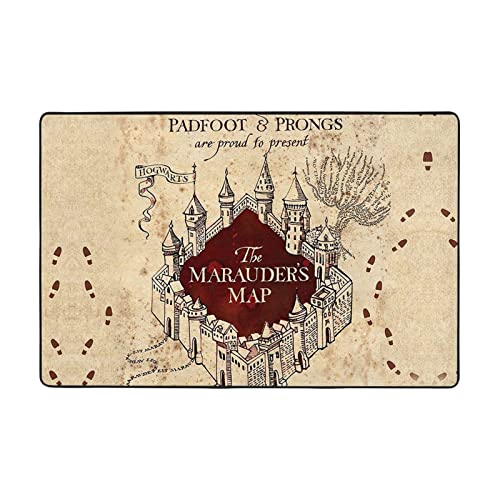 I Like Exercise Marauders Map Carpet Area Carpet Picnic Mat Beach Mat Bedroom University Dormitory Living Room Comfortable and Durable Decorative Carpet72 X48