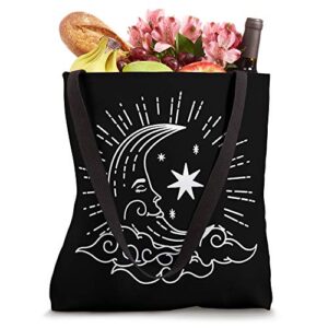 Moon Stars Minimalist Modern Art Tote Bag