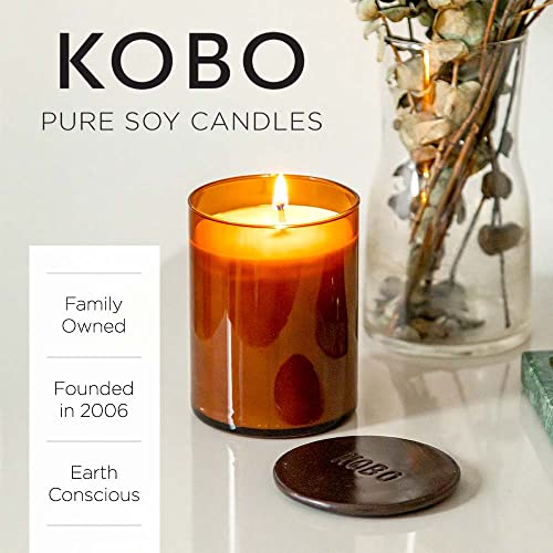 KOBO Dark Cassis Scented Candle (15 oz) | 100% Pure Soy Wax Candles | Jar Candle Hand-Poured in USA | All Natural, Long Lasting 100 Hour Burning Candles | Scented Candles for Home