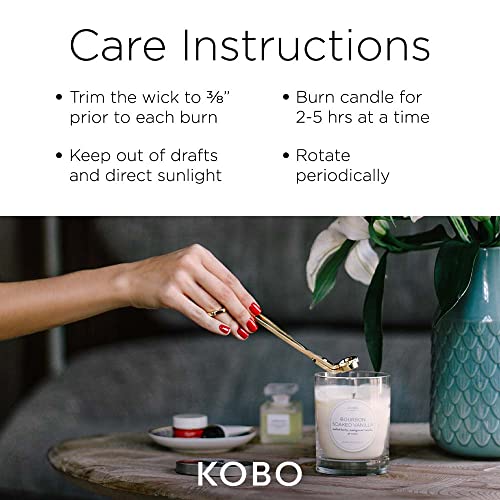 KOBO Dark Cassis Scented Candle (15 oz) | 100% Pure Soy Wax Candles | Jar Candle Hand-Poured in USA | All Natural, Long Lasting 100 Hour Burning Candles | Scented Candles for Home