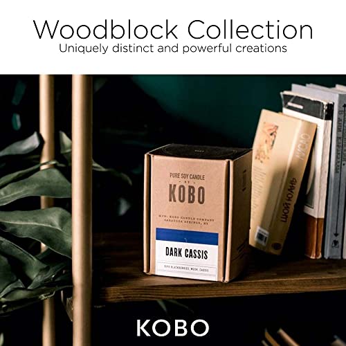 KOBO Dark Cassis Scented Candle (15 oz) | 100% Pure Soy Wax Candles | Jar Candle Hand-Poured in USA | All Natural, Long Lasting 100 Hour Burning Candles | Scented Candles for Home