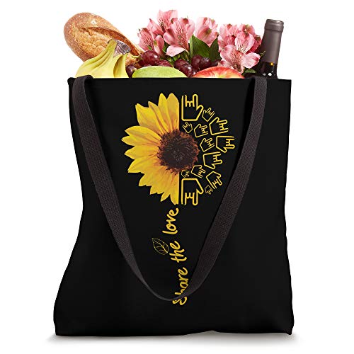 Sign Language - ASL - American Sunflower - Share the Love Tote Bag