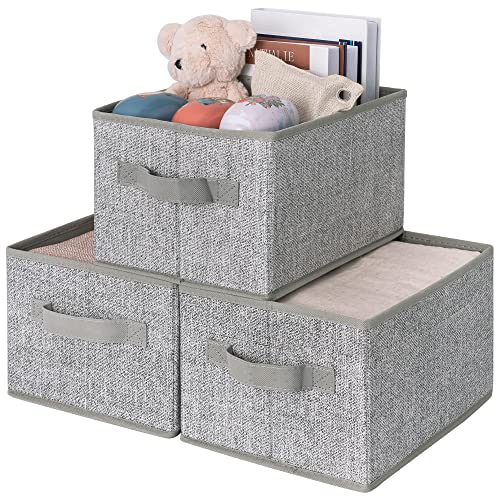 GRANNY SAYS Bundle of 3-Pack Trapezoid Closet Storage Bins & 3-Pack Rectangle Lidless Storage Bins