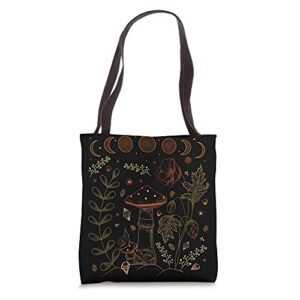 goblincore clothes lover dark academia aesthetic mushroom tote bag