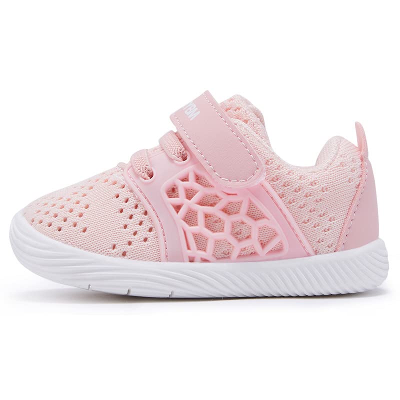 BMCiTYBM Baby Shoes Boys Girls Mesh Sneakers Infant Breathable Walking Shoes Lightweight Non-Slip First Walkers 6 9 12 18 24 Months Pink Size 12-18 Months Infant