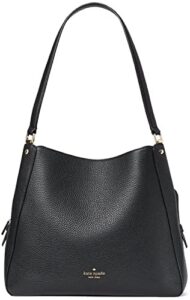 kate spade leila medium triple compartment shoulder (black)