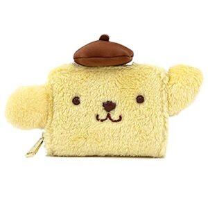 loungefly sanrio pompompurin cosplay plush trifold wallet