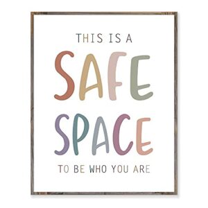 safe space wall decor kids room wall art educational print homeschool print classroom decor inclusive art without frame – 8×10″