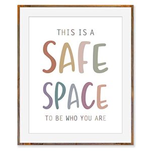 Safe Space Wall Decor Kids Room Wall Art Educational Print Homeschool Print Classroom Decor Inclusive Art Without Frame - 8x10"