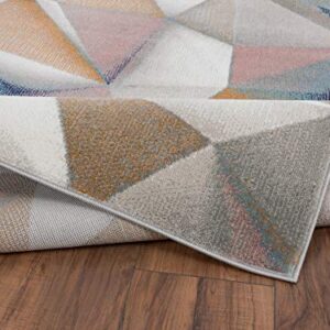 Abani Rugs Arto Collection Multicolor 3D Geometric 6'x9' Area Rug - Contemporary Accent Rug