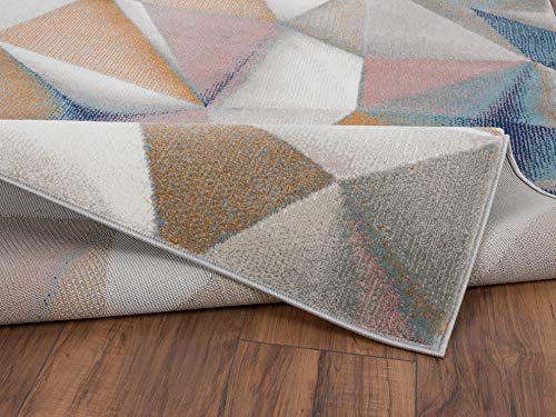 Abani Rugs Arto Collection Multicolor 3D Geometric 6'x9' Area Rug - Contemporary Accent Rug