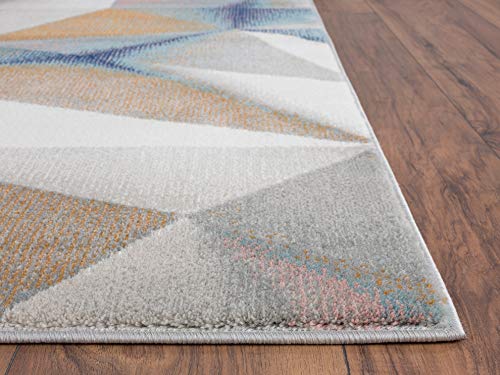 Abani Rugs Arto Collection Multicolor 3D Geometric 6'x9' Area Rug - Contemporary Accent Rug