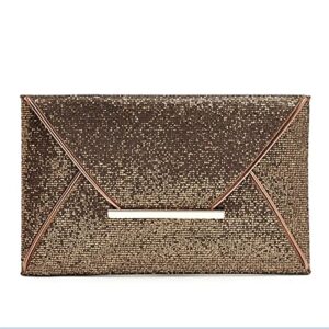 aoof female bag clutch envelope bag horizontal style ladies korean dinner sequined small bag clutch purse evening bag bronze