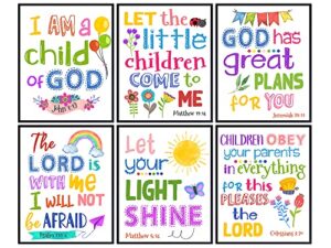 bible verse wall art – scripture wall art – christian wall art for kids, boys, girls bedroom – religious gifts for kids – aesthetic wall collage kit – god wall decor – positive inspirational quotes