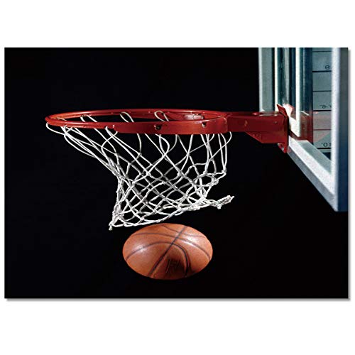 Contemporary Indoor Area Rugs, Cool 3D Basketball with Hoop Modern Home Decor Rug Durable Hardwood Floor Mat Carpet for Living Room/Bedroom, 2' x 3'