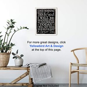 God Wall Decor Picture - Faith Wall Decor - Religious Gifts for Men, Women - Catholic Gifts for Men - Funny Christian Wall Art - Church Decorations - Grateful Wall Art - Inspirational Wall Decor Sign