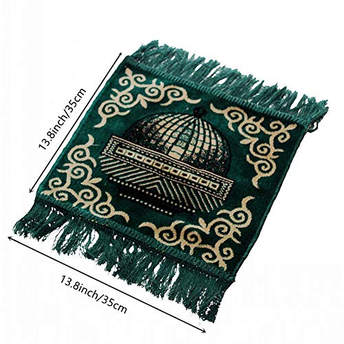 XINNI Portable Islamic Muslim Salah Pocket Prayer Rug Mat Carpet Soft Thick Mini