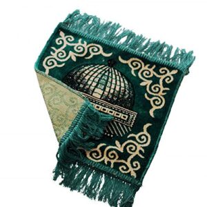 XINNI Portable Islamic Muslim Salah Pocket Prayer Rug Mat Carpet Soft Thick Mini