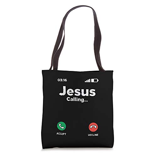 Jesus Calling God Christ Faith Religious Christian Gift Tote Bag