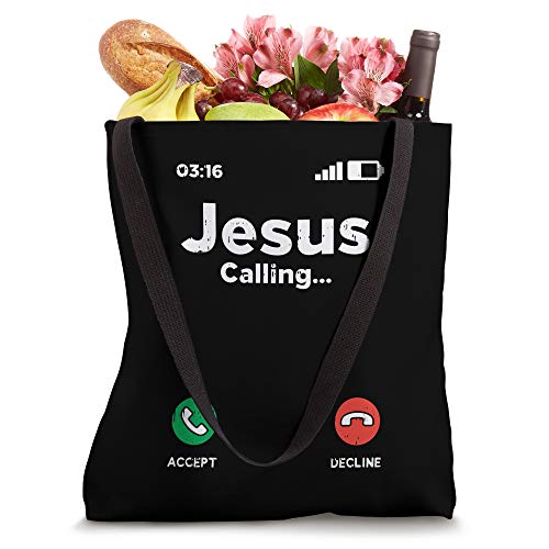 Jesus Calling God Christ Faith Religious Christian Gift Tote Bag