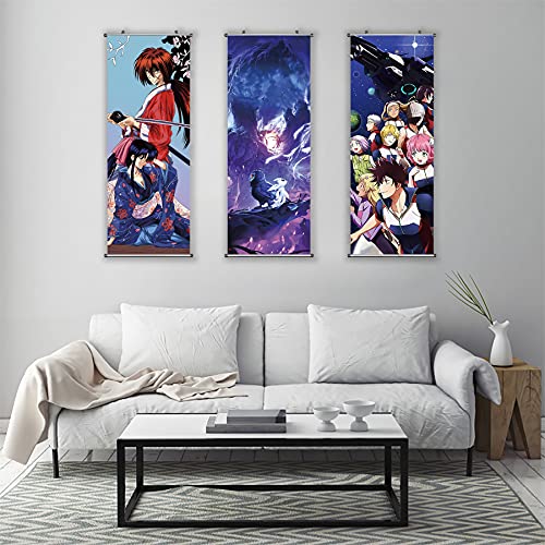 Anime Scroll Poster - Fabric Prints 100 cm x 40 cm | Premium and Artistic Anime Theme Gift | Japanese Game Hanging Wall Art Room Decor