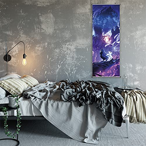 Anime Scroll Poster - Fabric Prints 100 cm x 40 cm | Premium and Artistic Anime Theme Gift | Japanese Game Hanging Wall Art Room Decor