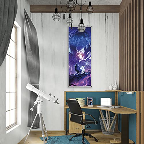 Anime Scroll Poster - Fabric Prints 100 cm x 40 cm | Premium and Artistic Anime Theme Gift | Japanese Game Hanging Wall Art Room Decor