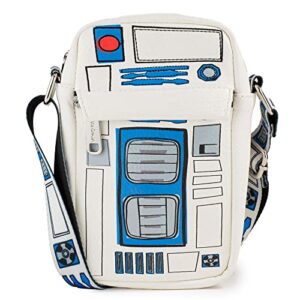 star wars bag, cross body, r2-d2, bounding, vegan leather 8.0″ x 6.5″