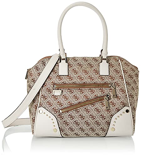 GUESS Frankie Uptown Satchel, Brown Logo