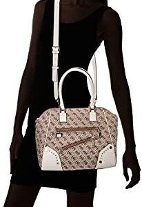 GUESS Frankie Uptown Satchel, Brown Logo