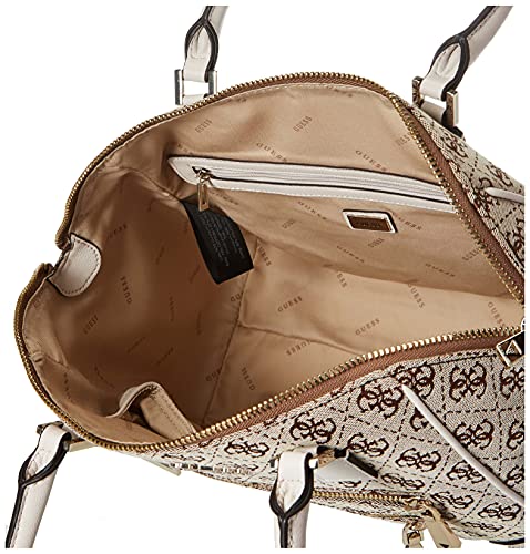 GUESS Frankie Uptown Satchel, Brown Logo