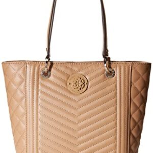 GUESS womens Noelle Small Elite Tote, Beige, One size US