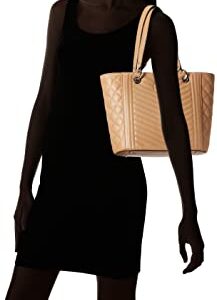 GUESS womens Noelle Small Elite Tote, Beige, One size US