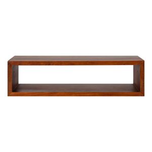 Kate and Laurel Holt Modern Floating Wood Wall Shelf, 30 x 8, Walnut Brown, Chic Rectangular Floating Wood Console for Wall