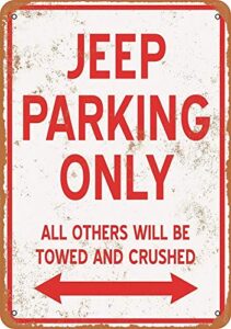 dafony jeep parking only wall metal poster retro plaque warning tin sign vintage iron painting decoration funny hanging crafts for office bedroom living room club