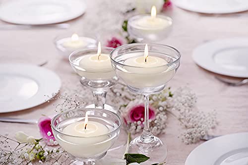 BOLSIUS 3 Inch Ivory Floating Candles - 24 Count Unscented - Premium European Quality - Imbue Breathtaking Ambiance for Romantic Wedding Centerpieces, Decorations, Events, Pool, Holiday, and Parties